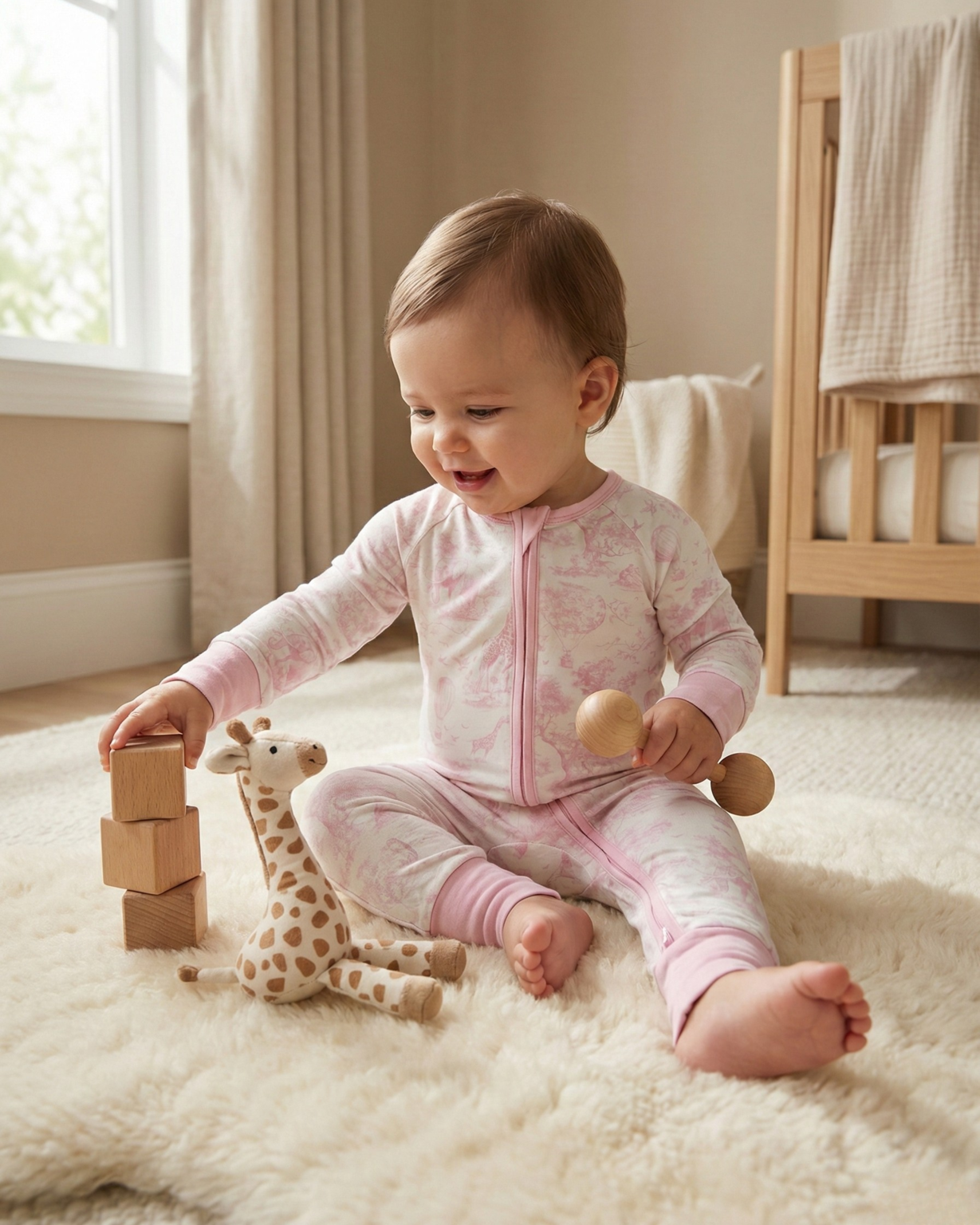 Lumi Blush Safari Zip Sleepwear – Lumi Collections
